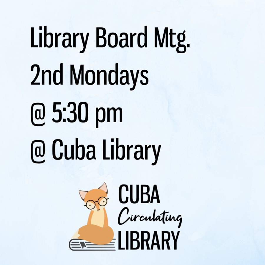 Events Calendar – Cuba Circulating Library