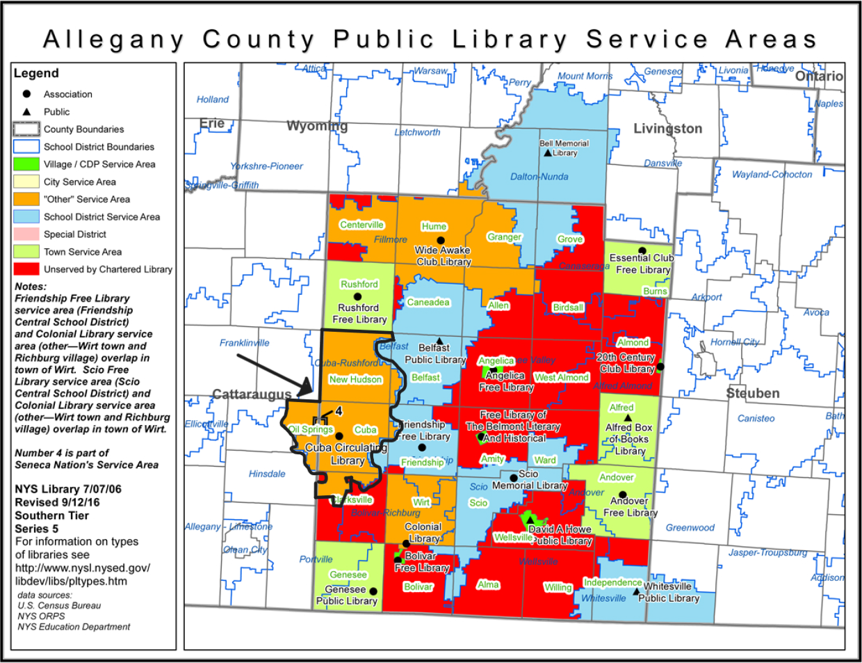 Service Area Map – Cuba Circulating Library