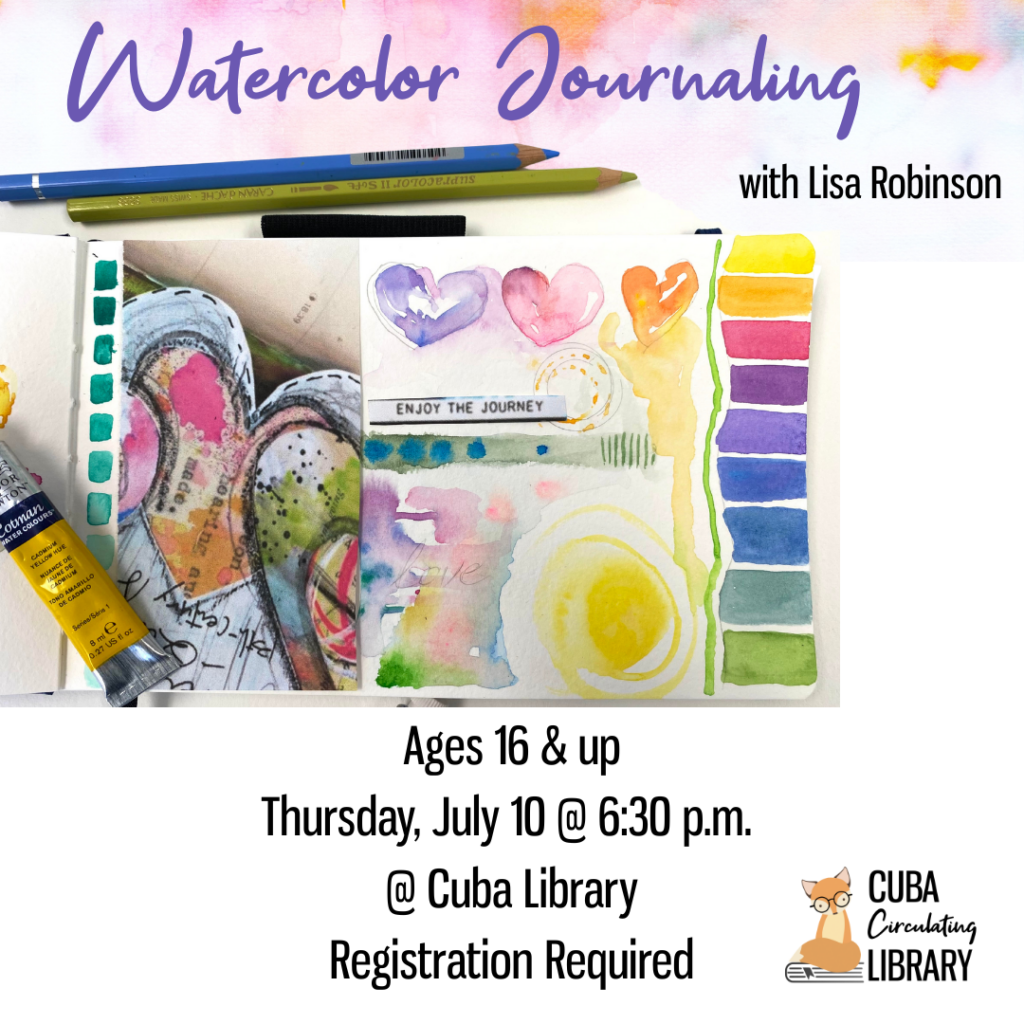 Watercolor Journaling with Lisa Robinson – Cuba Circulating Library
